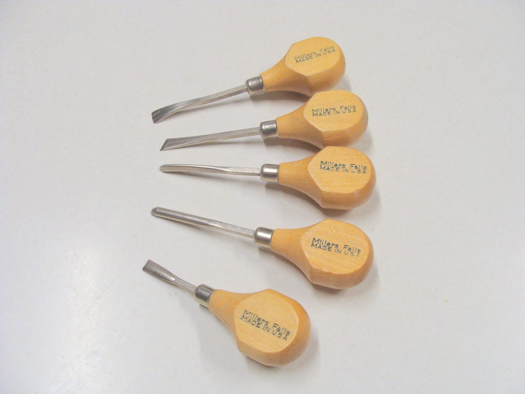 Set of 5 Millers Falls Palm Chisels, One is Broken - Etsy