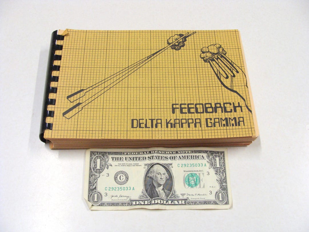 1980 Delta Kappa Gamma Feedback, Spiral Bound 282 Page Cookbook, Computer Graphics Cover - Etsy