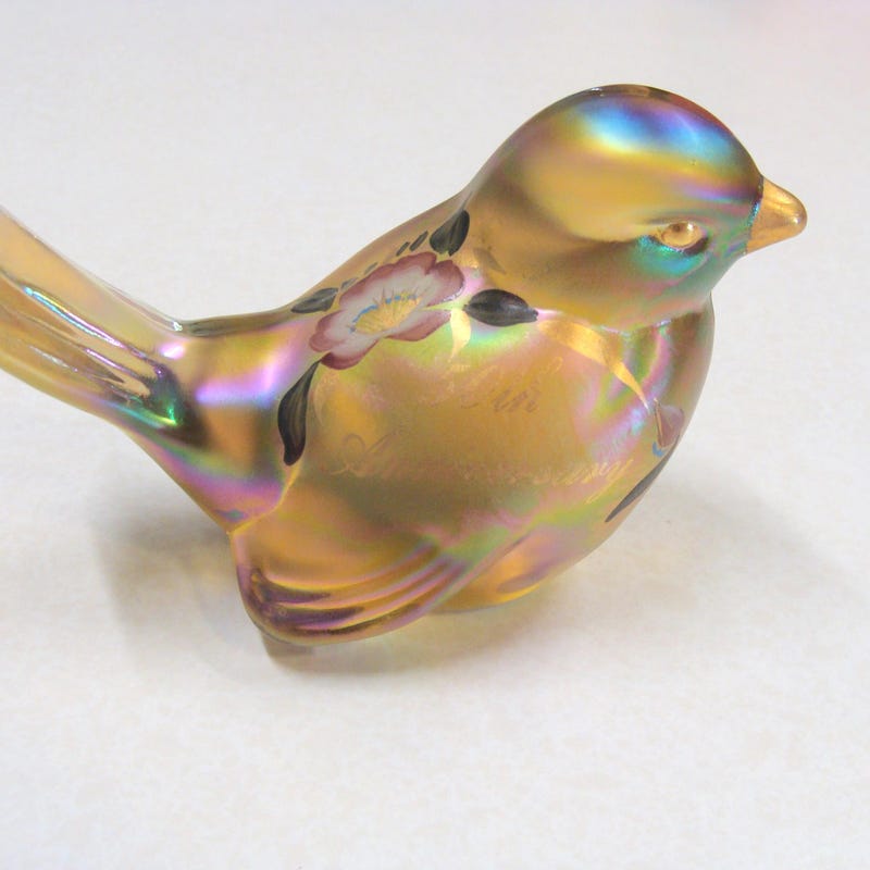 Fenton Glass Bird - Etsy