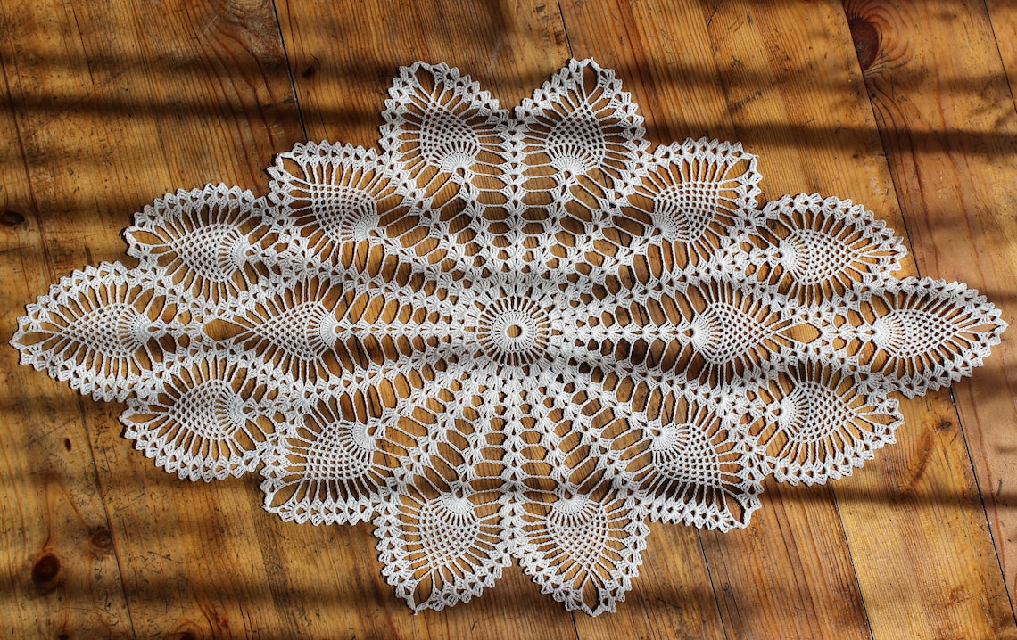 Oval Crochet Doily Diagram Pattern - Etsy