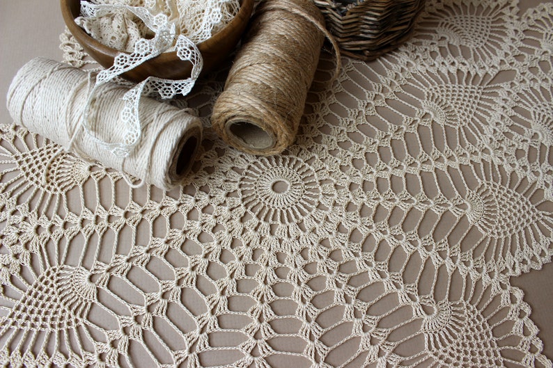 Oval Crochet Doily Diagram Pattern - Etsy