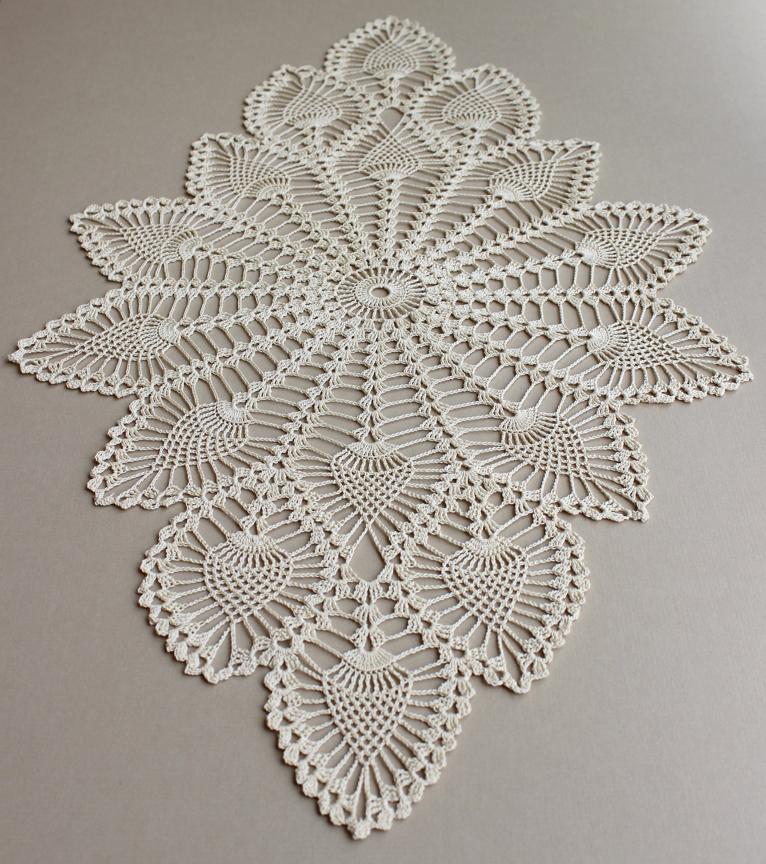 Oval Crochet Doily Diagram Pattern - Etsy