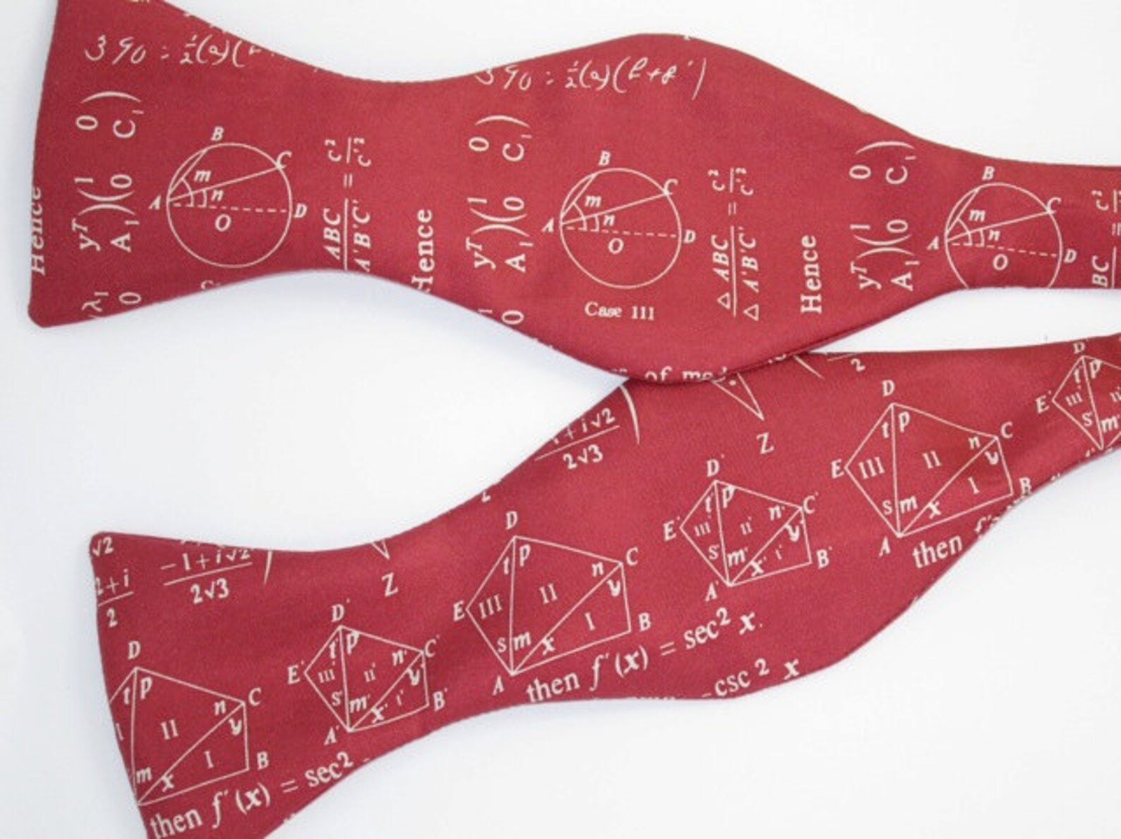 Men's SILK BOW TIE Math Mathematics Calculus Scientist Teacher Science ...