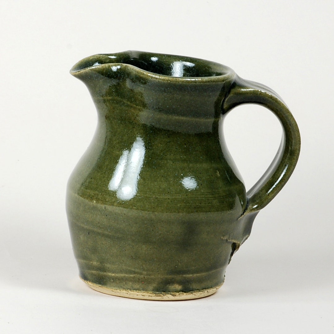 Maple Syrup Pitcher, White Clay, Gray-green Glaze - Etsy