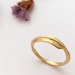 Ring for Women Solid Gold Ring Boho Wedding Band Asymmetric - Etsy