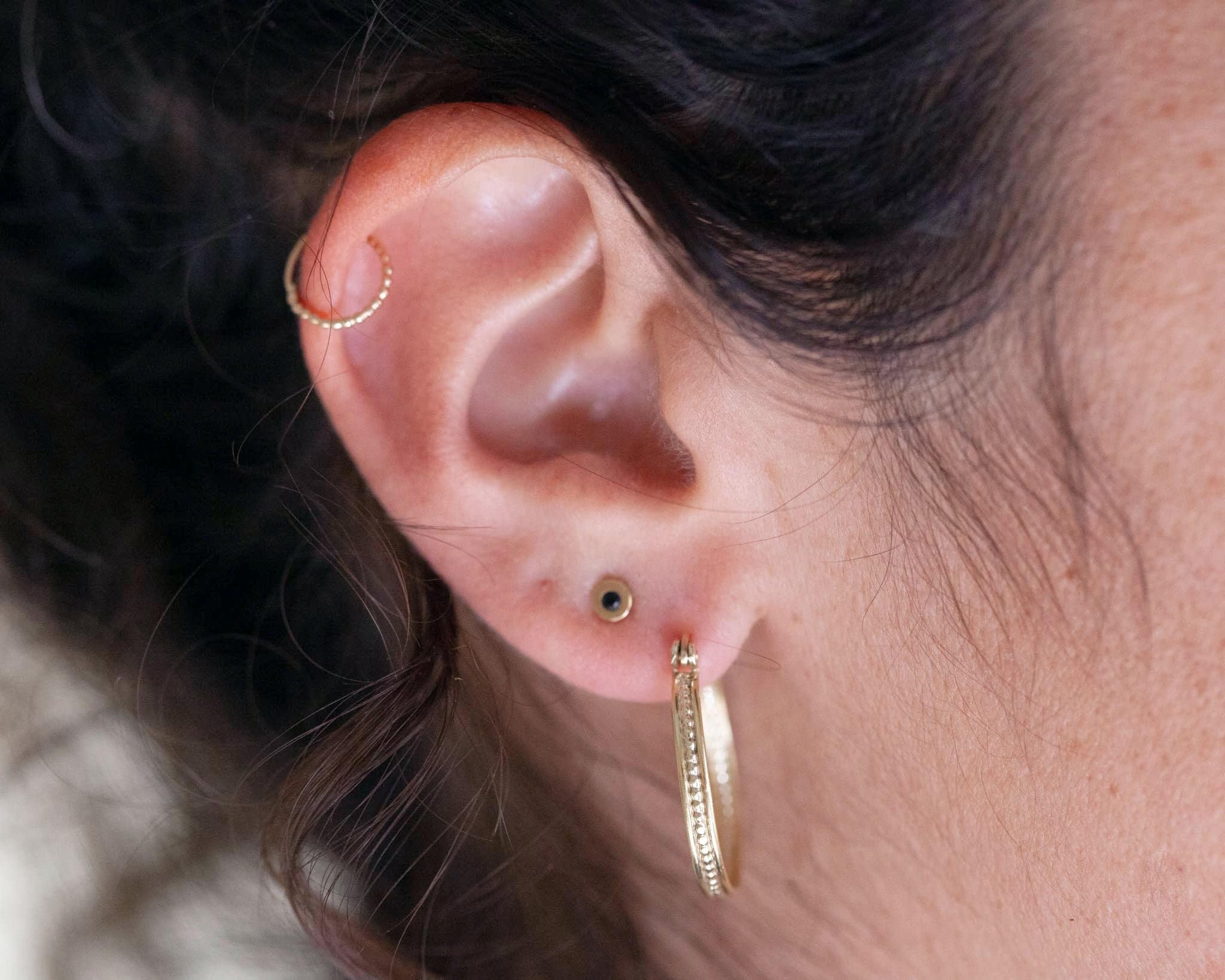 Indian ear piercing Gold helix Nose Ring Cartilage Earring | Etsy