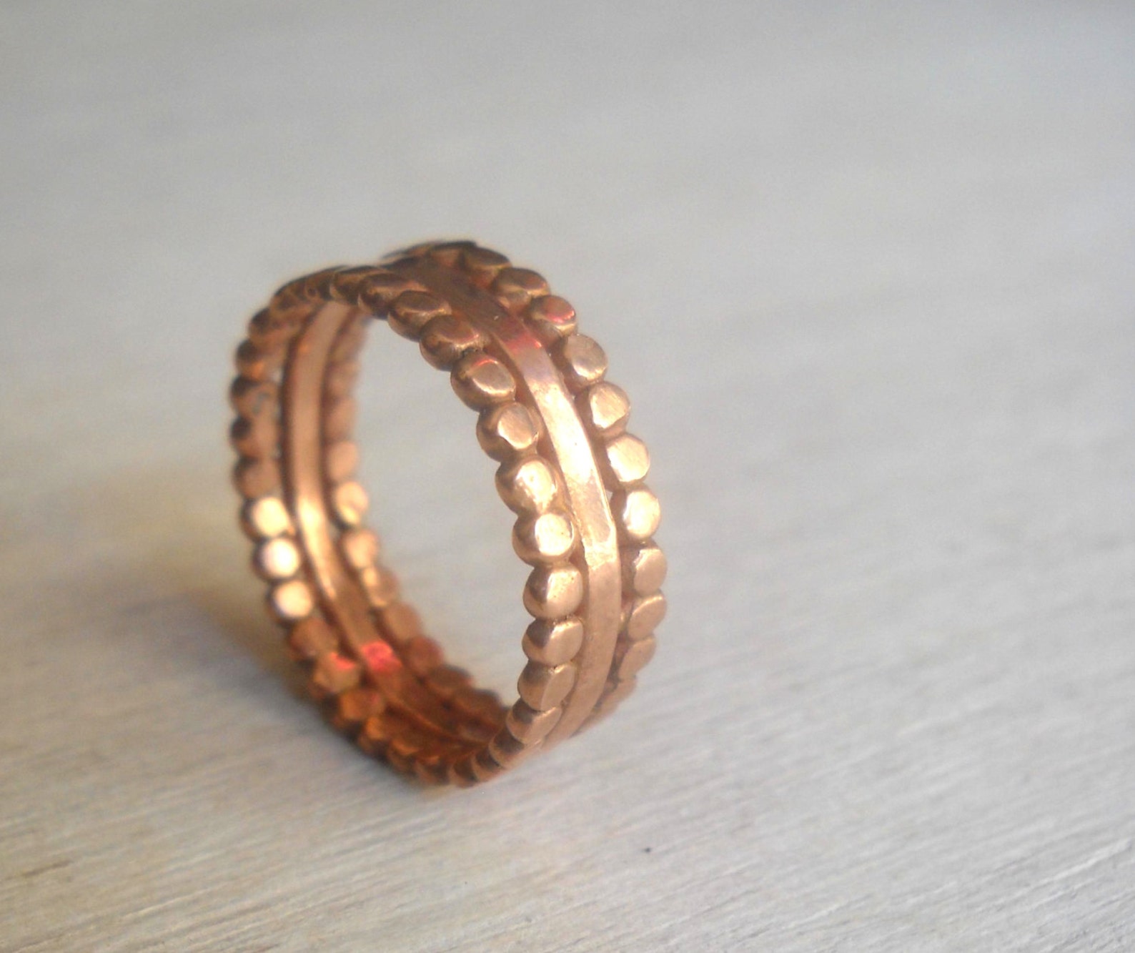 Rose Gold Wedding Ring Wedding Band Women Wide Wedding Band - Etsy