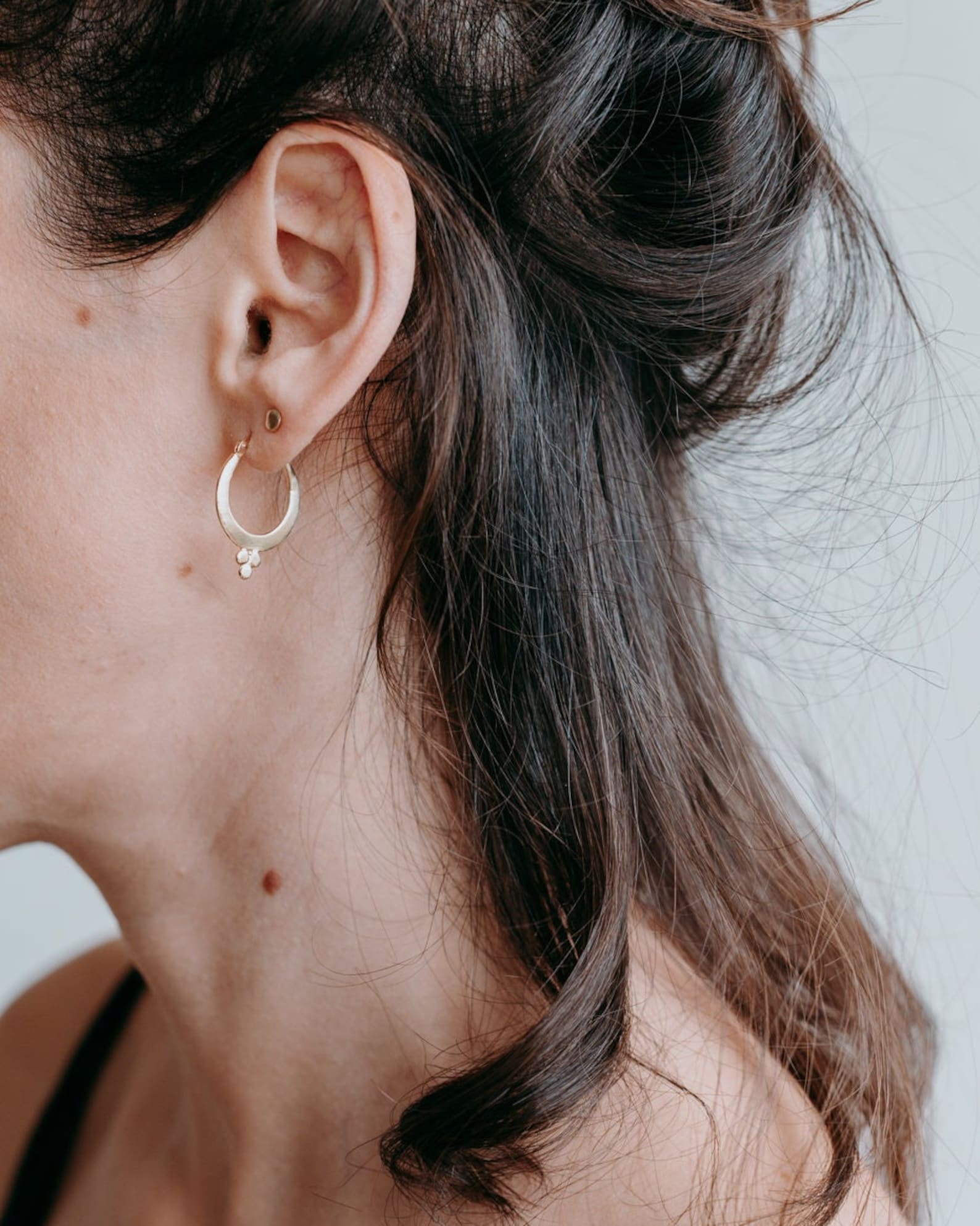 Gold Hoop Earrings Unique Hoop Earrings 14k Gold Earrings - Etsy Israel