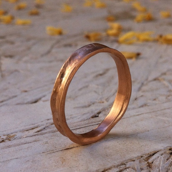 Rustic Gold Rings - Etsy