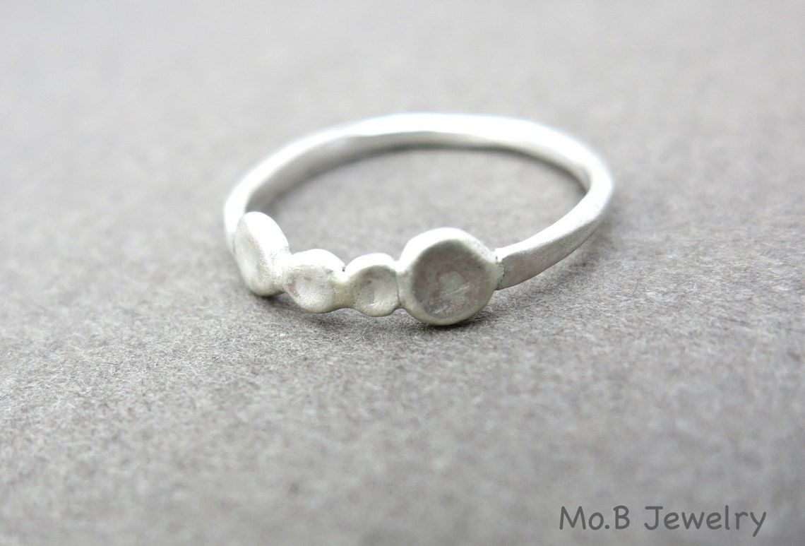 Unique silver ring Ring for women Modern silver ring | Etsy