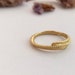 Ring for Women, Solid Gold Ring, Boho Wedding Band, Asymmetric Gold ...