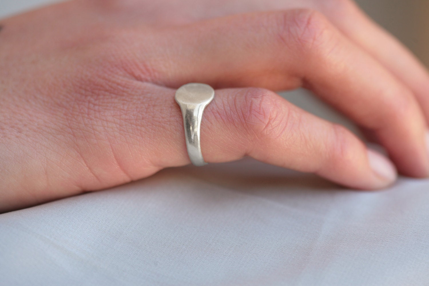 Silver Signet Ring, Signet Ring, Pinky Ring, Personalized Silver Ring ...