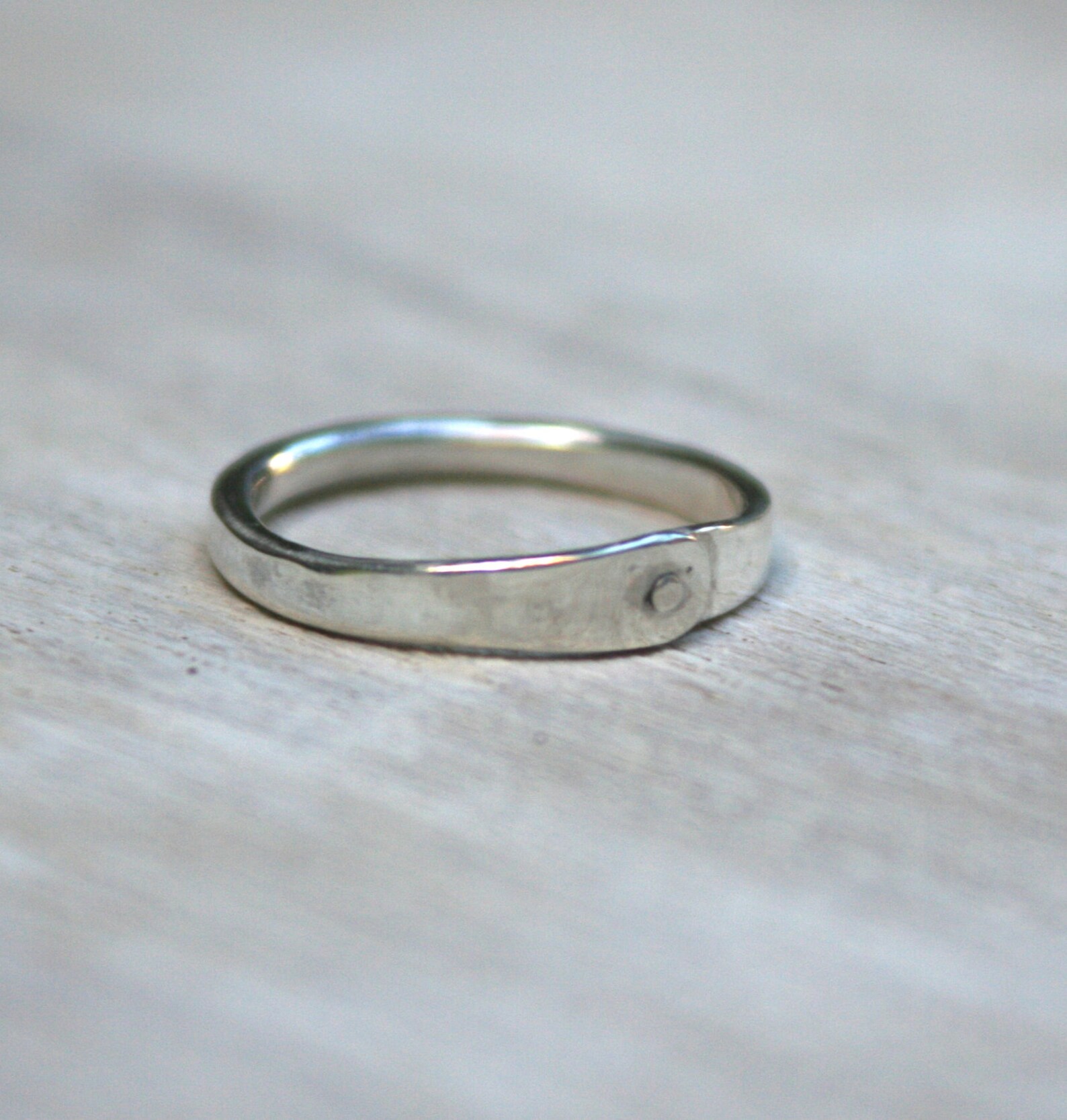 Silver Ring Silver Wedding Band Modern Silver Ring Hammered - Etsy