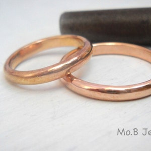 Wedding Band Set, Rose Gold Wedding Bands, Wedding Band Women ...