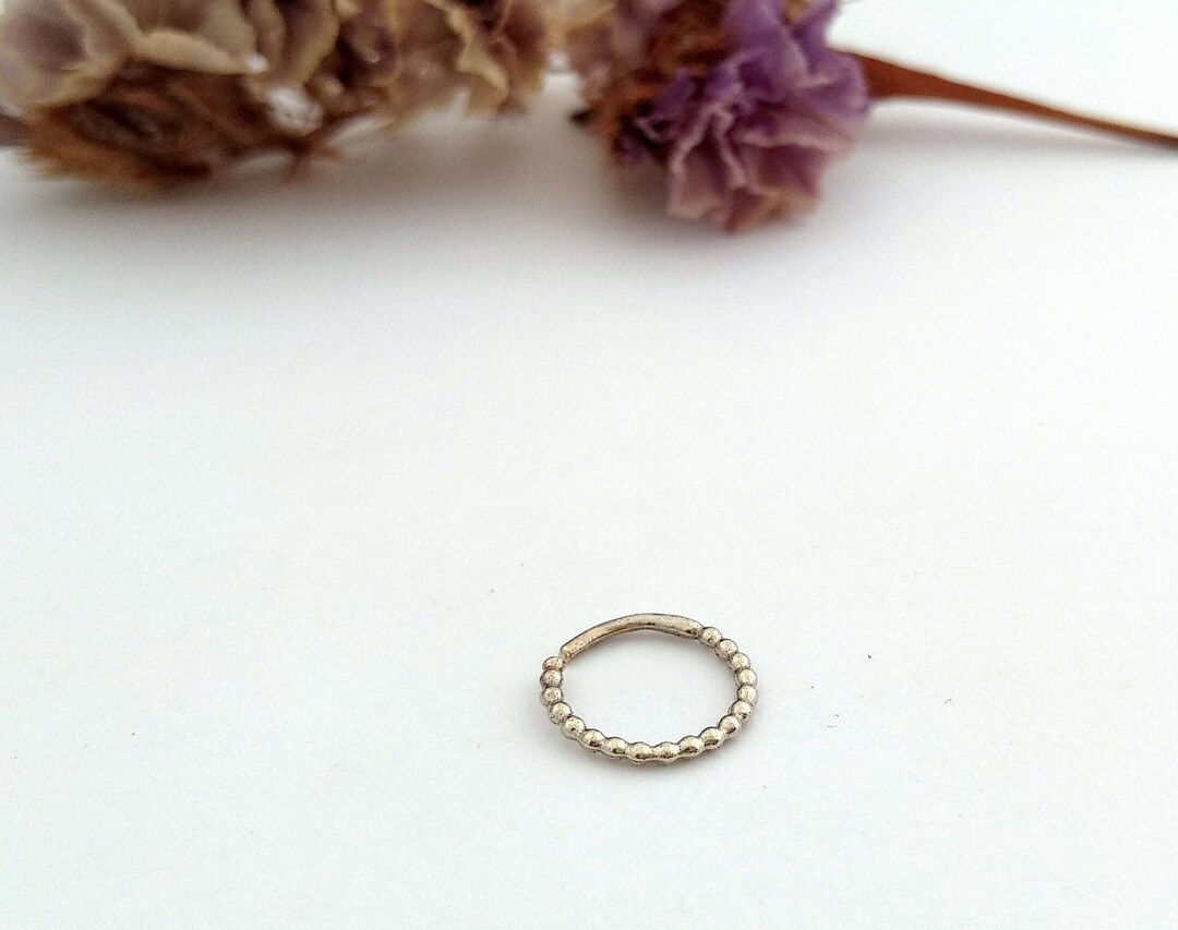Dots Nose Ring, Nose Ring Gold, Nose Hoop, Tribal Piercing, Indian Nose ...