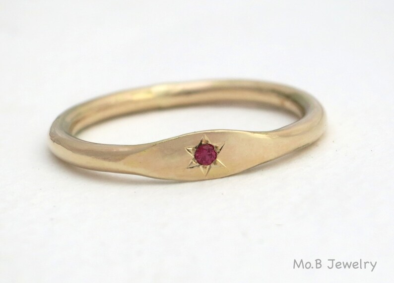 Gold Ruby Ring Signet Ring Women Gold Ring Women 14k Gold - Etsy