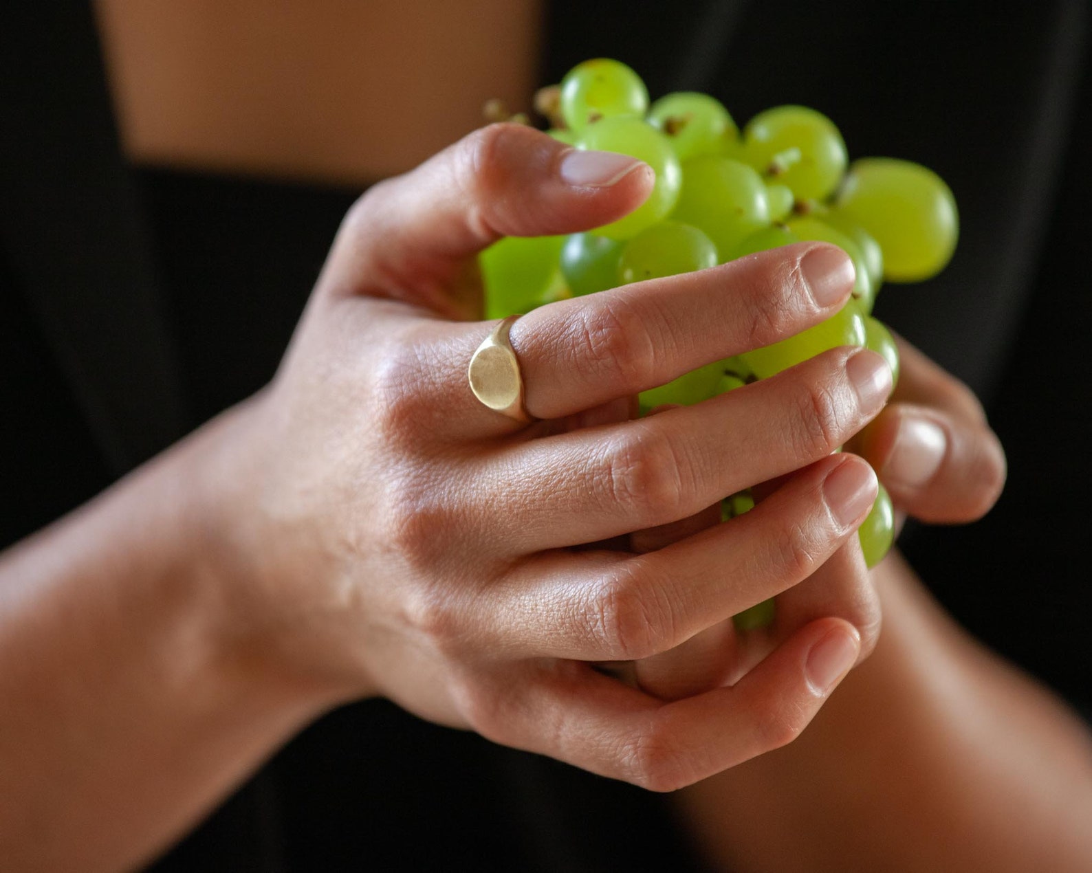 Signet ring women Pinky ring Rose gold signet ring Signet | Etsy