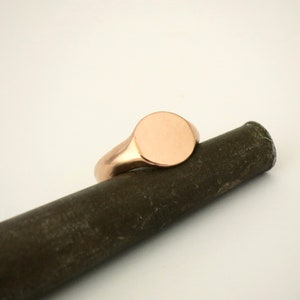 Gold Signet Ring, Rose Gold Ring, Signet Ring, Dainty Gold Ring, Pinky Ring, Signet Ring for ...