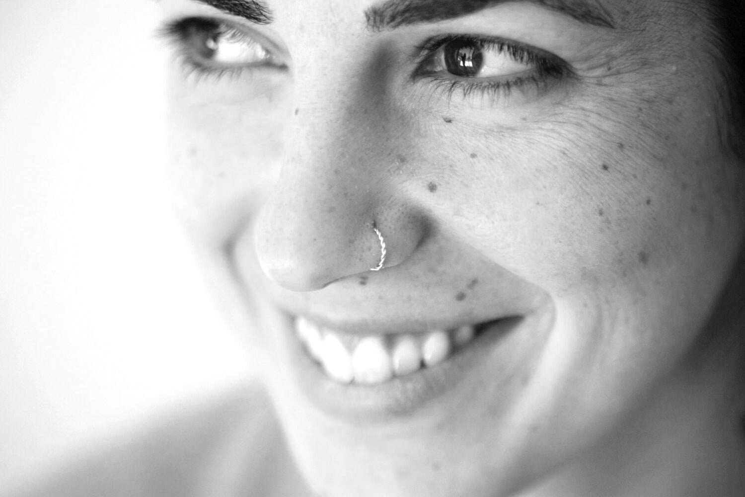Nose Ring, Silver Nose Ring, Nose Hoop, Silver Nose Hoop, Indian Nose ...
