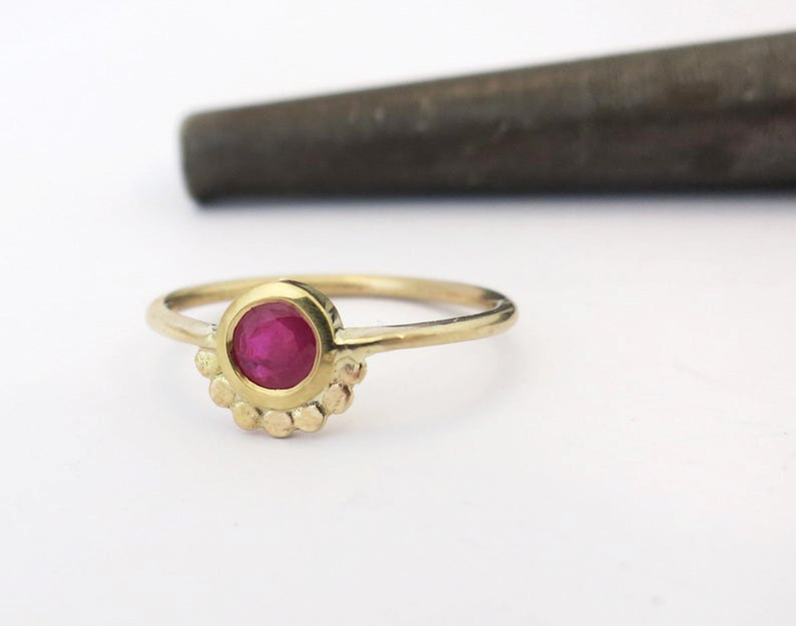 Rings for Women, Ruby Ring, Gold Ring, 14k Gold Ring, Solitaire Ruby ...