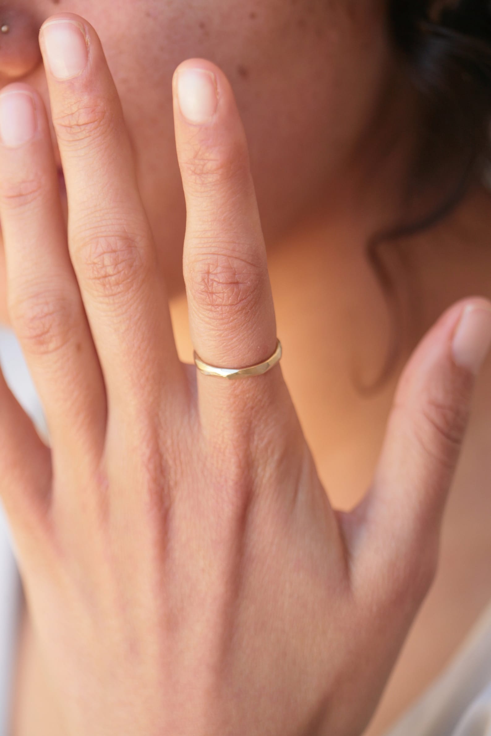 Wedding band women Dainty wedding band 14k Wedding ring | Etsy