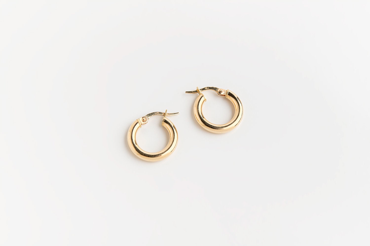 Gold Huggies, 14k Gold Hoops, Hoop Earrings, Sleeper Earrings, Small ...