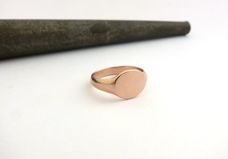 Gold Signet Ring Rose Gold Ring Signet Ring Dainty Gold - Etsy