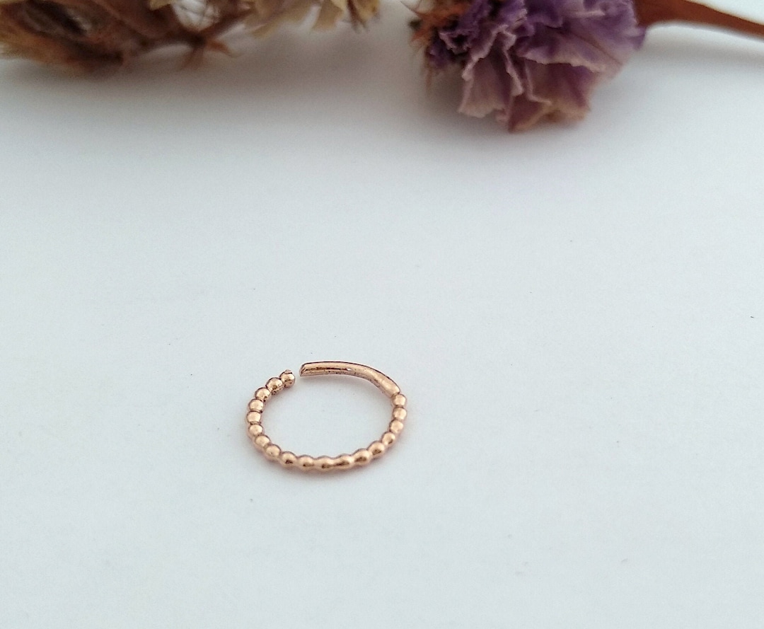 Rose Gold Nose Ring, Dots Nose Ring, Nose Hoop, Nose Ring, Indian Nose ...