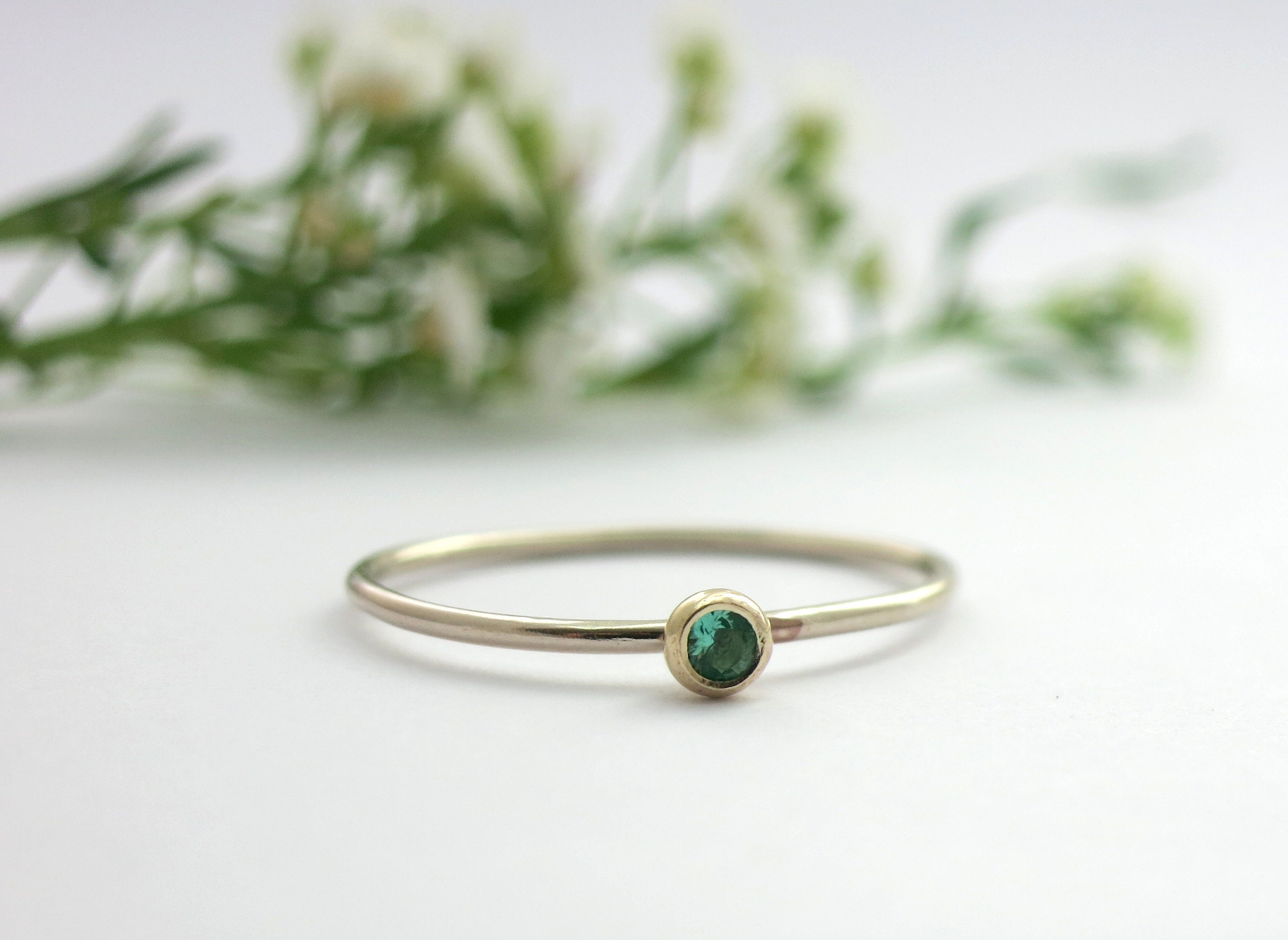 Gemstone ring set Solid gold rings 3 ring set Gold rings | Etsy