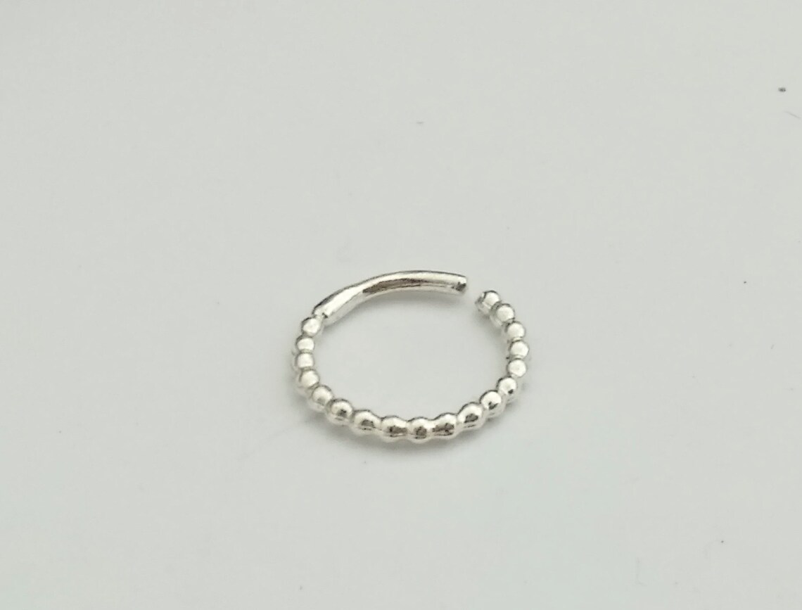 Silver Nose Ring Dots Nose Ring Piercing Hoop Helix Ring | Etsy