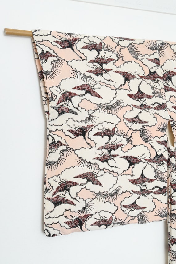 Traditional Japanese Kimono Haori Crane with himo tie… - Gem