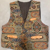 RED Vest Embroidered Vest Waistcoat Waist Costume Sleeved - Etsy