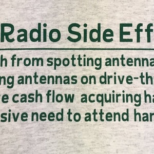 Ham Radio Side Effects, Amateur Radio T Shirt, Antenna Spotting ...