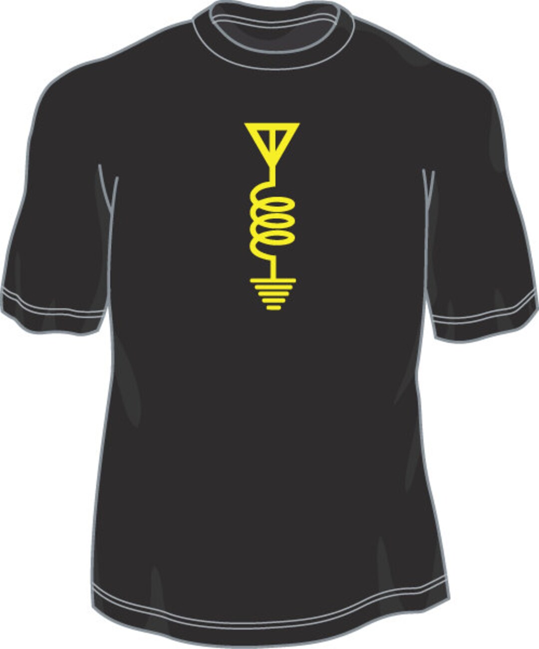 Antenna Schematic Ham Radio T Shirt, Antenna to Ground Schematic ...