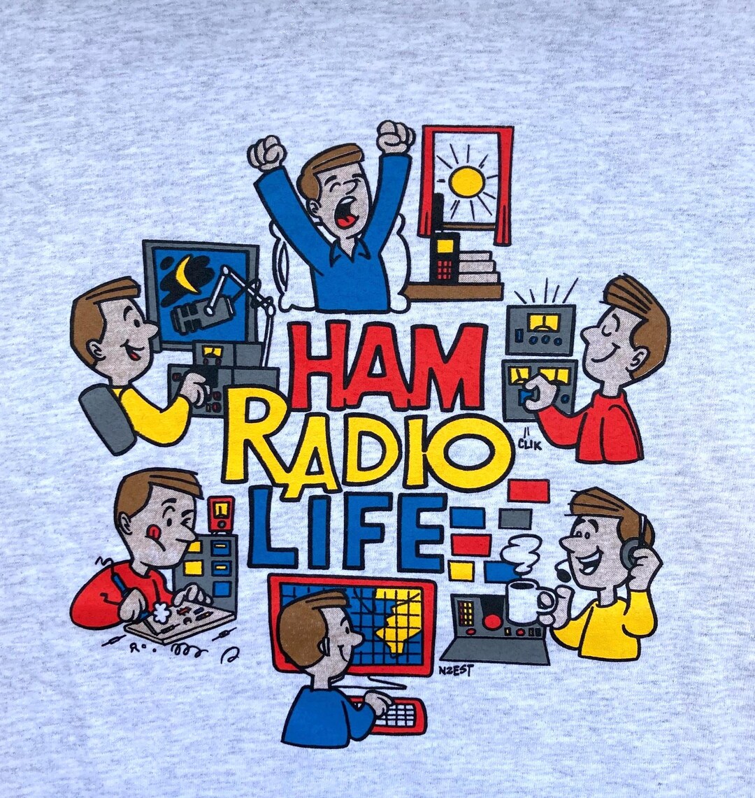 Ham Radio Life T Shirt, Fun Ham Radio Shirt With Ham Radio Operator on ...