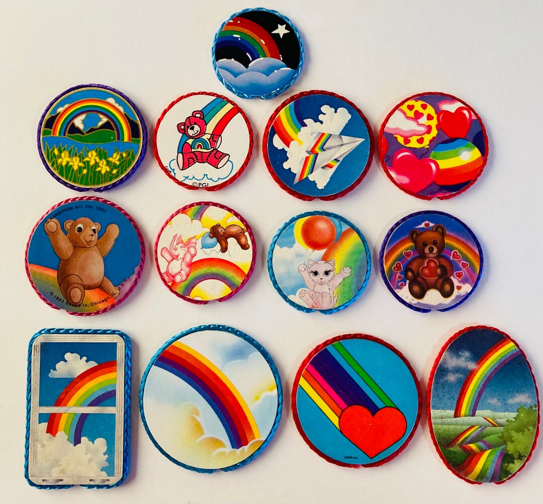 Rainbow Theme Magnets-your Choice of Rainbows With Bears,kitties,hearts ...