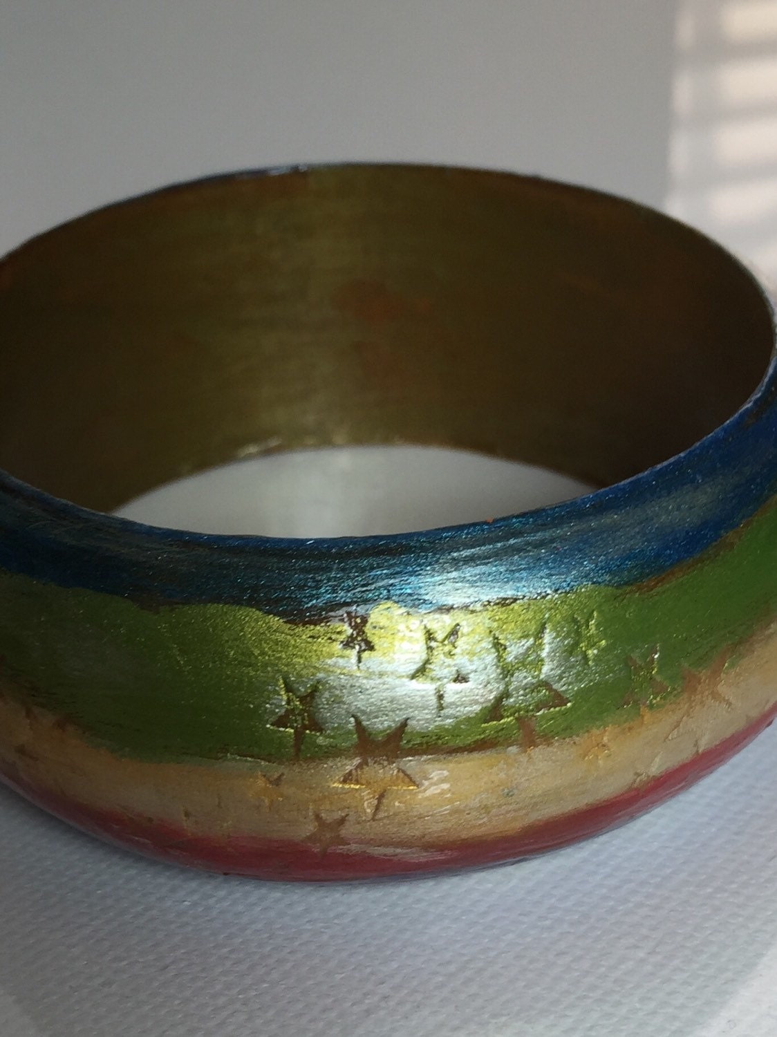 Wood Statement Bangle - Etsy