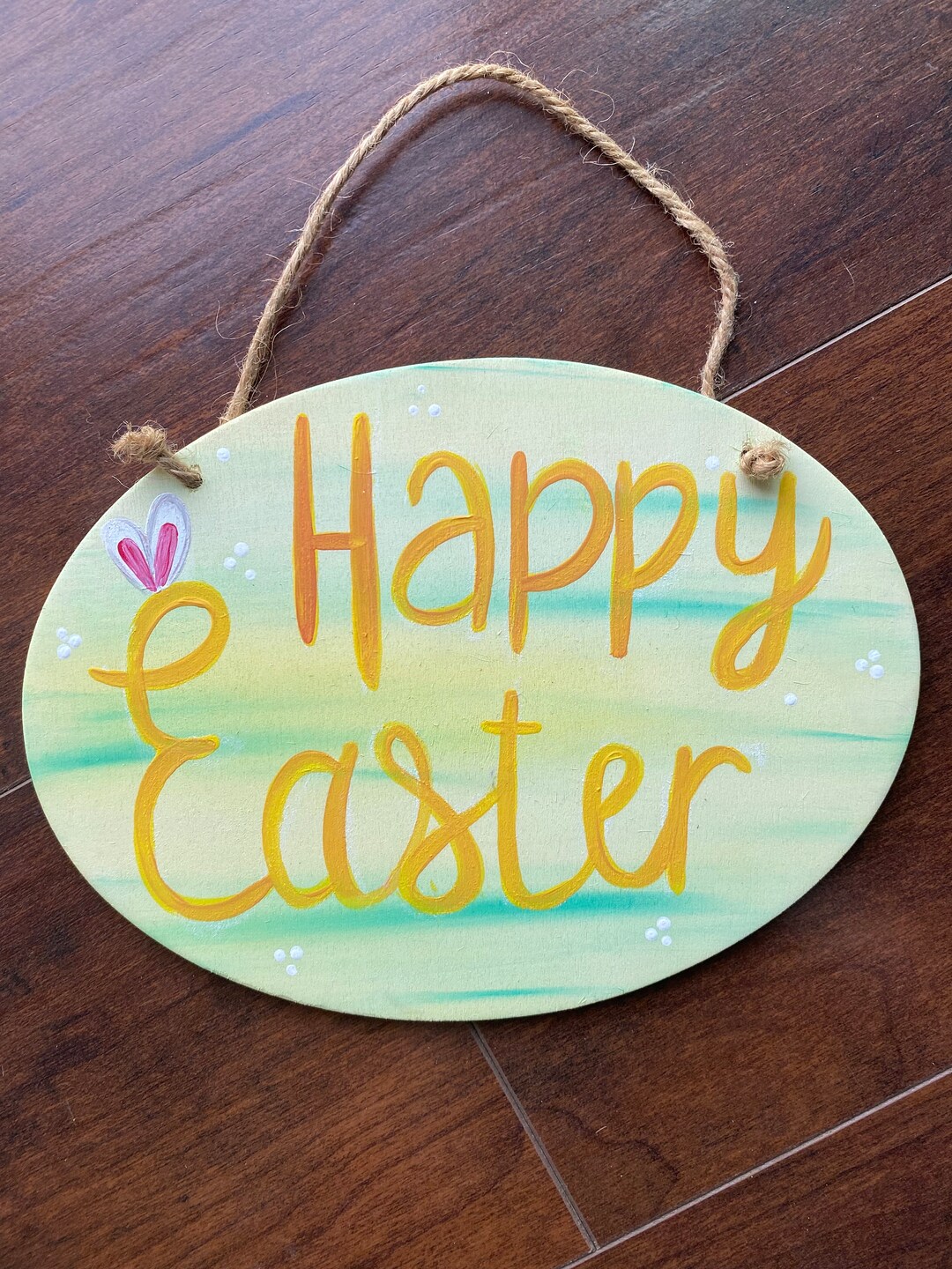 Handpainted Happy Easter Wooden Sign - Etsy