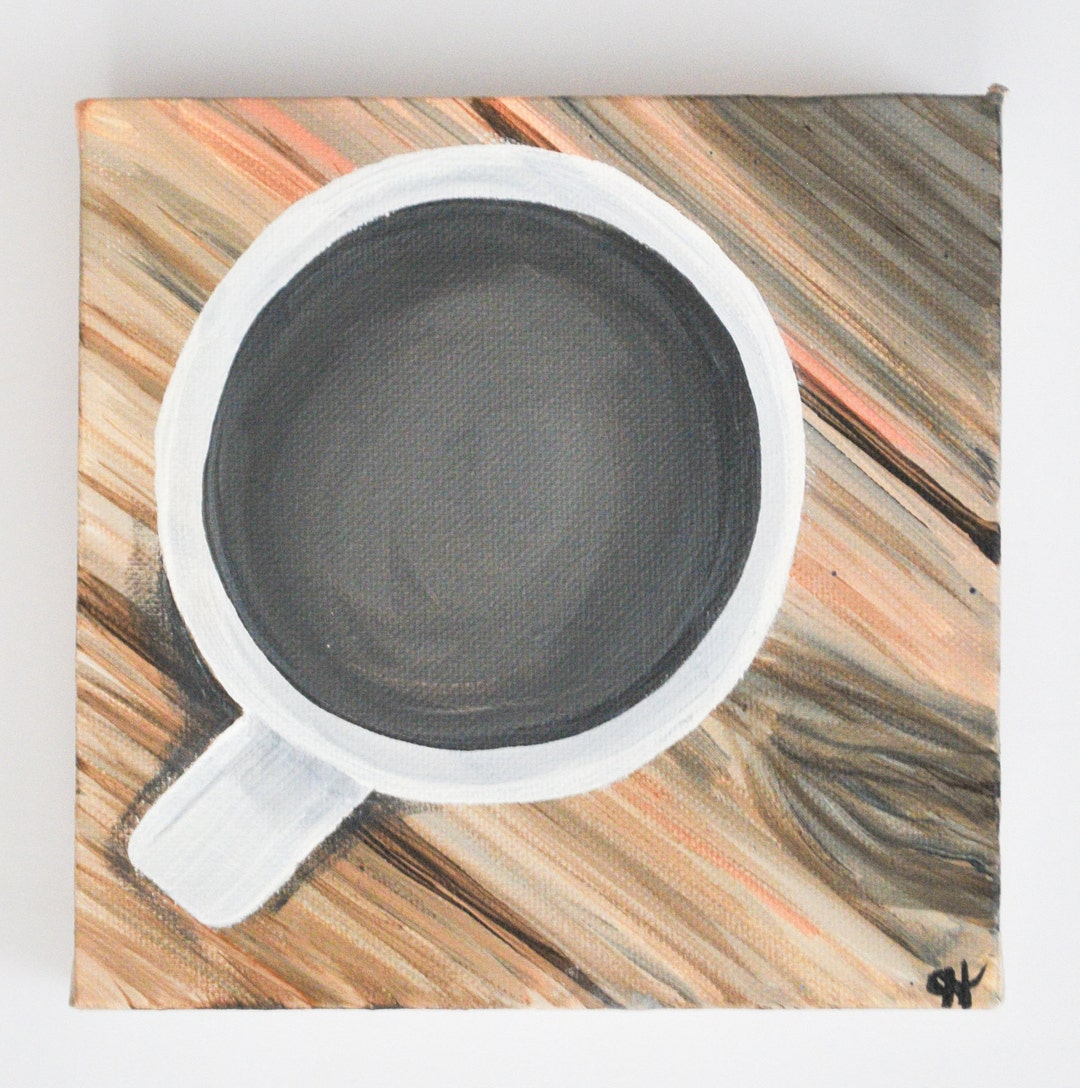 Coffee Cup Acrylic Painting - Etsy