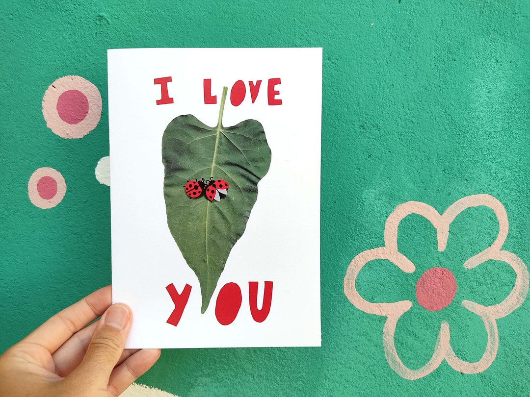LOVE Declaration POSTCARD, Happy Family, Couple, Card, Cute Ladybugs ...