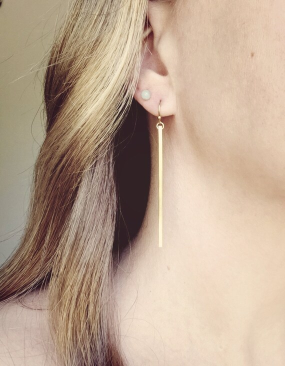 Bar drop earrings store