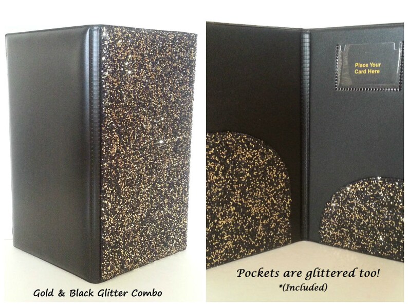 2 TONE Glitter Bling Waitress Server Book Decorative and Super | Etsy