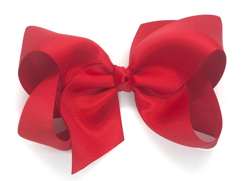 Large 6 Inch Hair Bow 6 Inch Bows Cheer Bow Big Bow Large | Etsy
