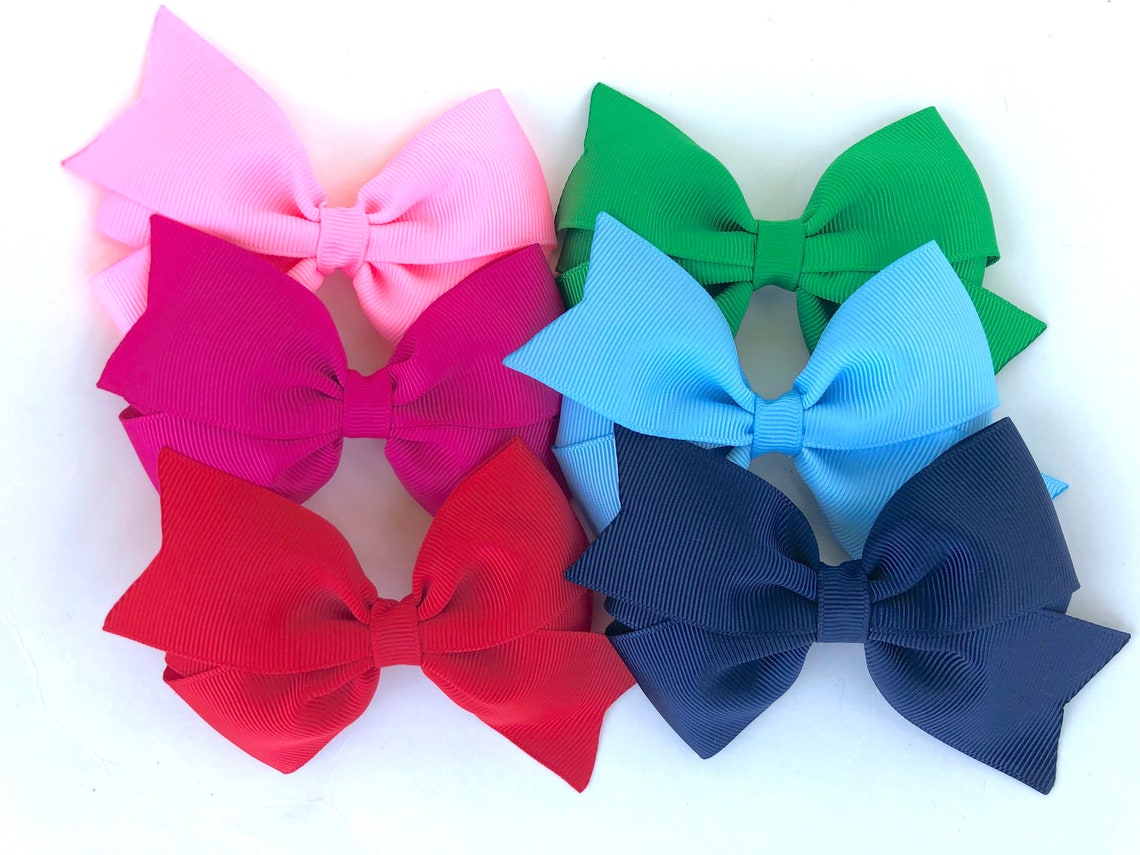 PICK 6 Hair Bows 4 Inch Hair Bows Hair Bows Hair Clips | Etsy