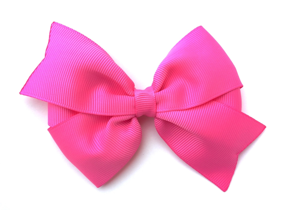 Bright Pink Hair Bow - Hair Bows, Bows for Girls, Toddler Bows, Baby ...