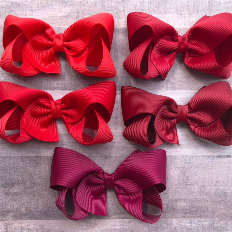 Red Hair Bow - Etsy