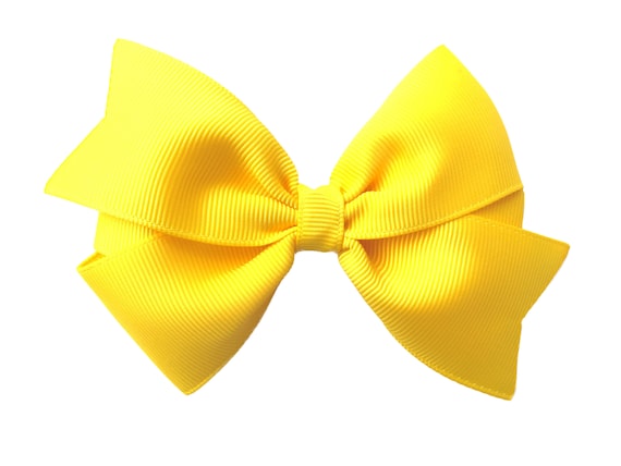 Yellow Hair Bow Yellow Bows Hair Bows Bows for Girls - Etsy