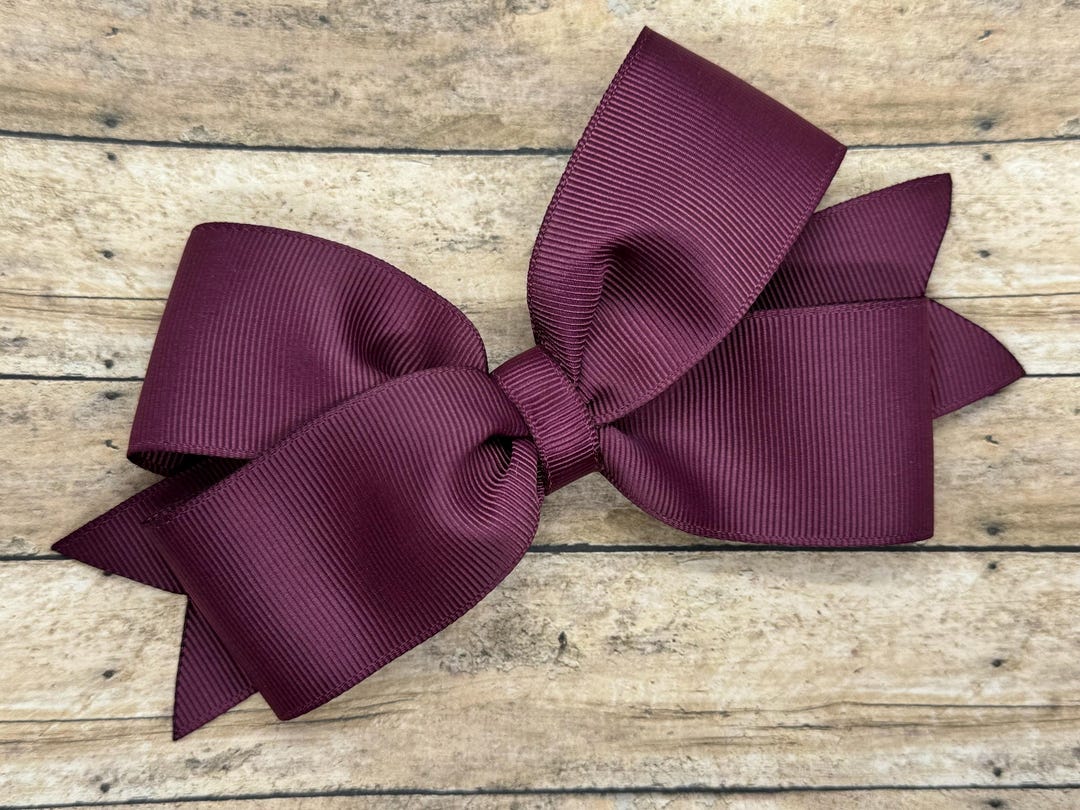 YOU PICK Color Hair Bow - 5 Inch Hair Bows, Grosgrain Ribbon Hair Clips ...