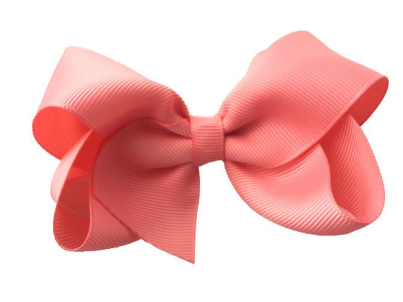 Light Coral Hair Bow Hair Bows Bows for Girls Girls Bows - Etsy
