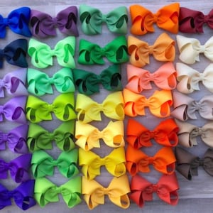 YOU PICK Color Hair Bows - Hair Bow, Girls Hair Bows, Toddler Hair Bows ...